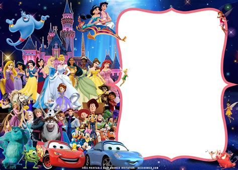 Download Free Printable Disney Castle Invitation Templates