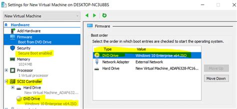 hyper v gen 2 vm unable to boot from iso file to install os