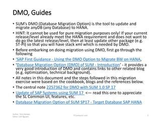 BW Migration To HANA Part 2 SUM DMO Tool For SAP Upgrade Migration PDF
