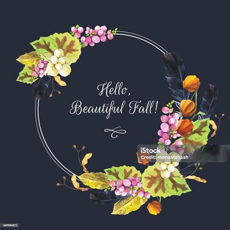 그림 수채화 겨울 열매와 식물입니다 검은 바탕에 아름 다운 자연 꽃 구성입니다 현실적인 Snowberry 깃털 Sape 베리 베 고 니 아 잎 라운드 프레임 0명에 대한