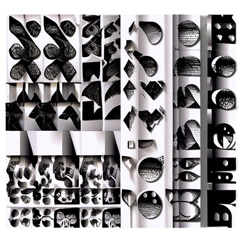 Grayscale Geometric Shapes Png 06252024 Png Image