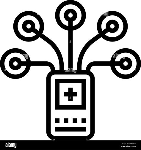 Biomedical Sensor Line Icon Vector Illustration Stock Vector Image And Art Alamy