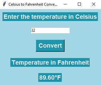Creating A Temperature Converter In Python Using Tkinter Codeforgeek