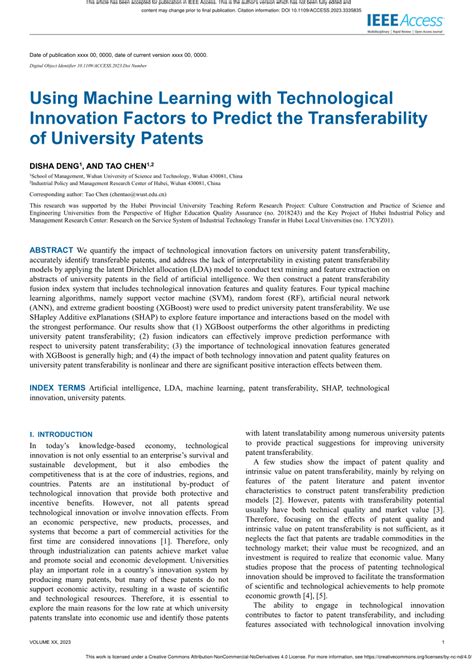 Pdf Using Machine Learning With Technological Innovation Factors To