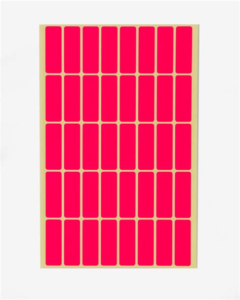 Colored Rectangular Coding Labels M 400 Pcs Sg