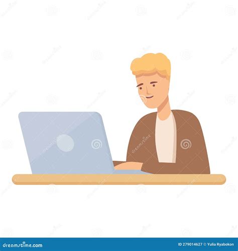 Programming Technology Icon Cartoon Vector Computer Education Stock