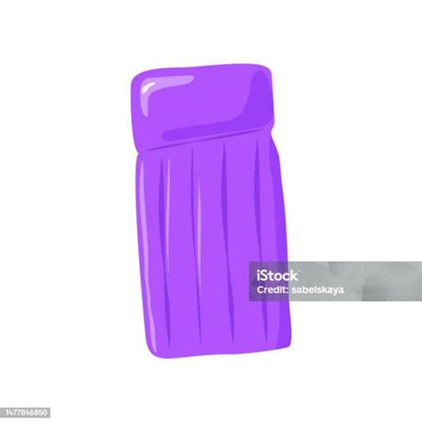 캠핑 또는 해변 풍선 매트리스 아이콘 격리된 평면 벡터 그림 가방에 대한 스톡 벡터 아트 및 기타 이미지 가방 고무 공기 주입 Istock