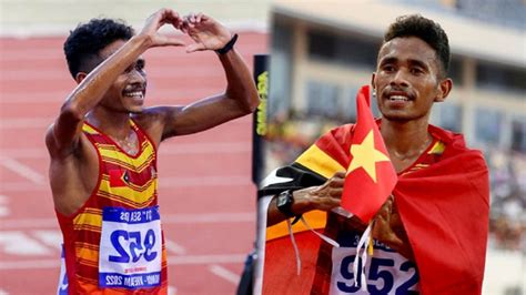 Xúc động Hình ảnh VĐv Timor Leste Cầm Cờ Việt Nam ăn Mừng Chiến Thắng