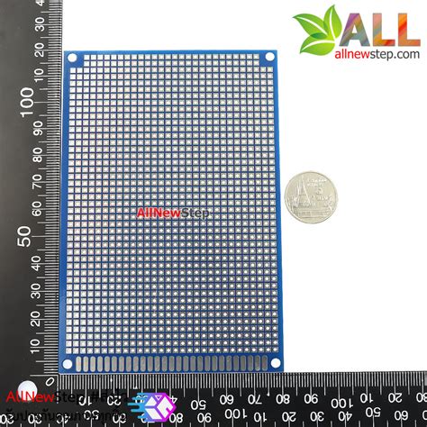 แผ่นปริ๊น Pcb 8x12cm สองด้าน Double Sided สีน้ำเงิน Universal Board