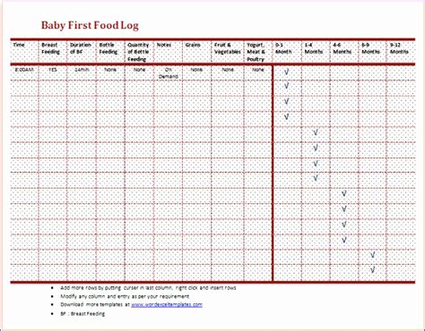 12 Food Diary Excel Template Excel Templates Excel Templates