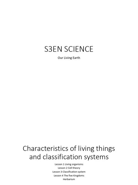 S3en Sci Week 9 And 10 Pdf Cell Biology Organisms