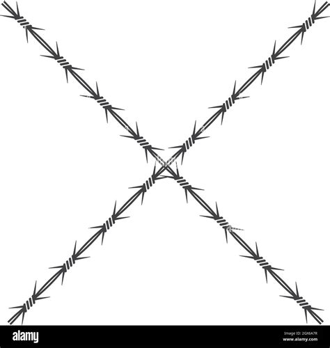 Barbed Wire Vector Illustration Design Stock Vector Image And Art Alamy