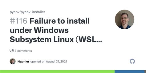 Failure To Install Under Windows Subsystem Linux WSL 2 And Debian 11 Issue 116 Pyenv