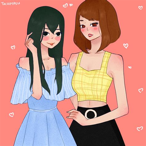 Tsuyu And Ochako By Tachimasu On Deviantart