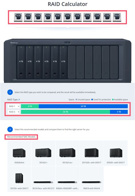 Synology Online RAID Calculator Tool Marius Hosting