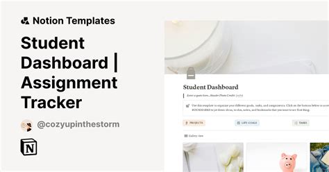 Student Dashboard Assignment Tracker Template Notion Marketplace Student Dashboard Assignment Tracker Template Notion Marketplace