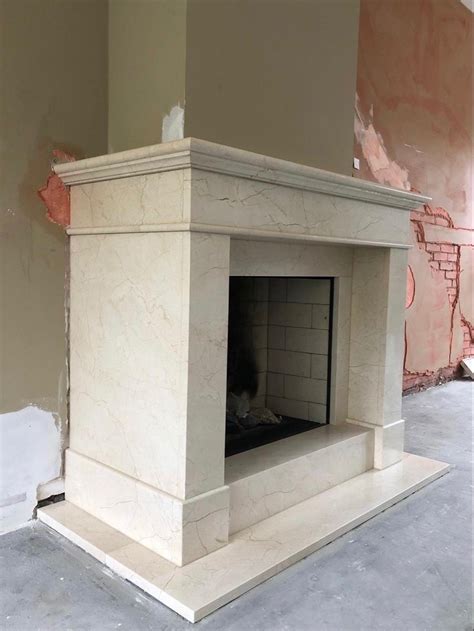 Crema Marfil Fireplace Marmeren Schouw Interieur Inspiratie Natuursteen