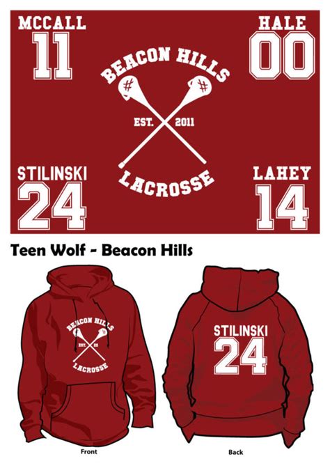 Teen Wolf Beacon Hills Lacrosse Team Hoodie Au