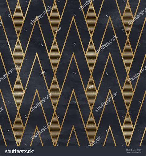 Seamless Geometric Pattern On Paper Texture Stock Illustration 683745994 Shutterstock