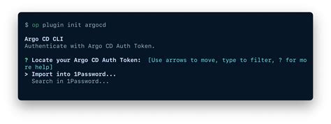 use 1password to authenticate argo cd cli with biometrics 1password