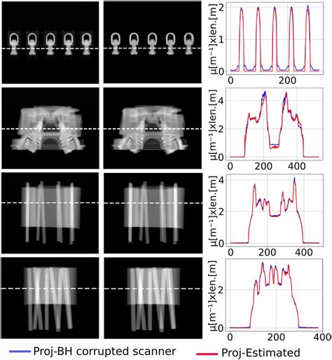 Comparison Of The Bh Corrupted Projections From The Scanner And The Download Scientific Diagram