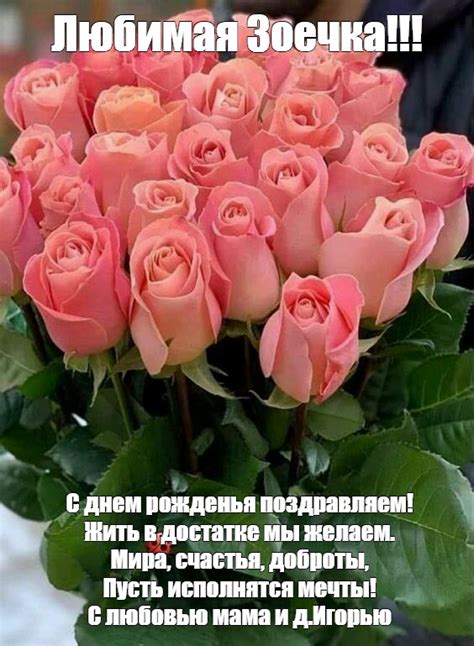 Meme Любимая Зоечка С днем рожденья поздравляем Жить в достатке мы желаем Мира счастья