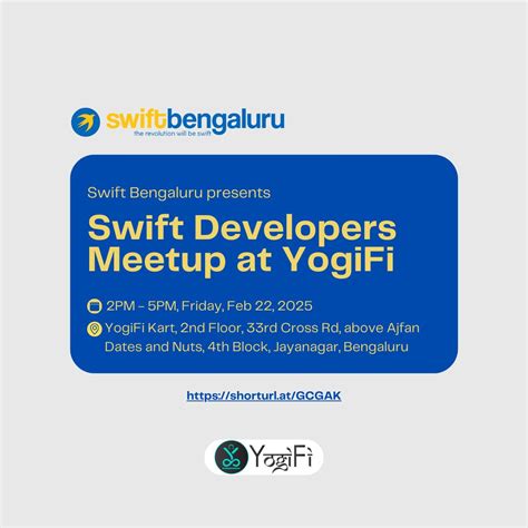 Join Us For The Swift Developers Meetup At Yoi Swift Bengaluru