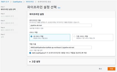 aws codepipeline elastic beanstalk으로 ci cd 구성하기
