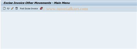 J1is Sap Tcode Excise Invoice For Other Movements