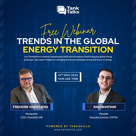 Webinar Trends In The Global Energy Transition Tankskills