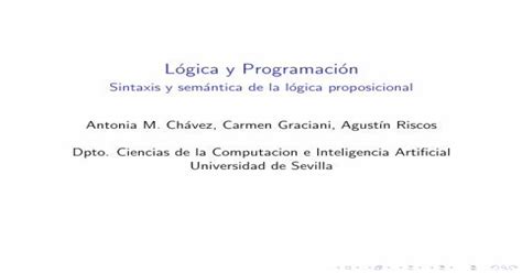 Lógica Y Programación Sintaxis Y Semántica De La Lógica [download Pdf]