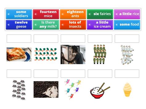 Adjectives Of Quantity Or Quantifying Determiners Match Up