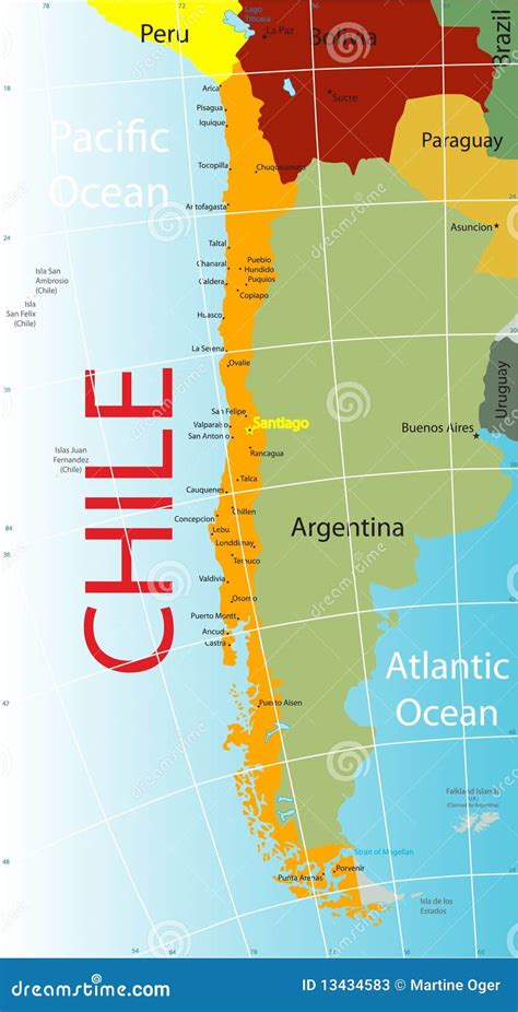 Map Of Chile Cartoon Vector 29599029