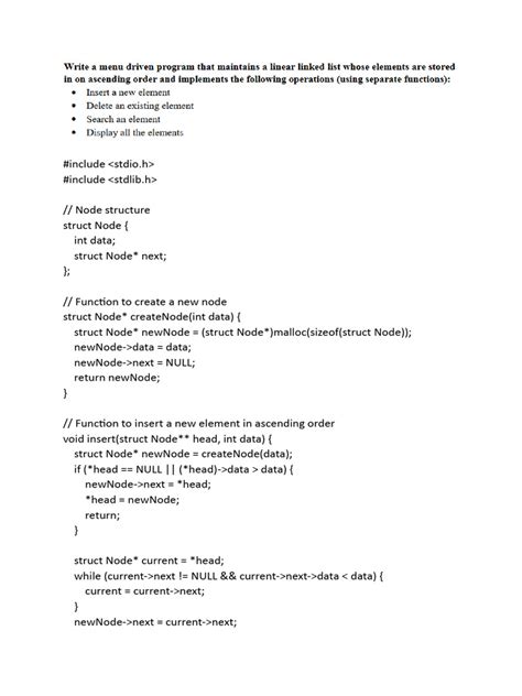 2menu Driven Program Pdf