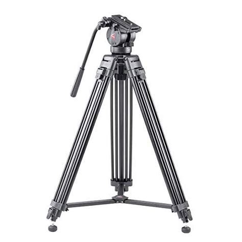 Video Tripod System Professional Heavy Duty Aluminum Twin Tube Tripod