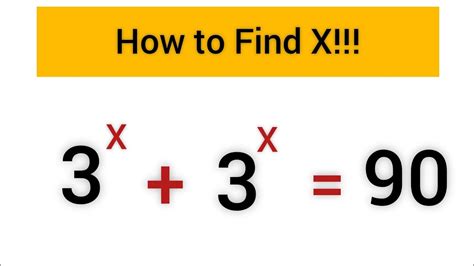 Nice Exponent Mathmath Olympiad Questionhow To Find X Youtube