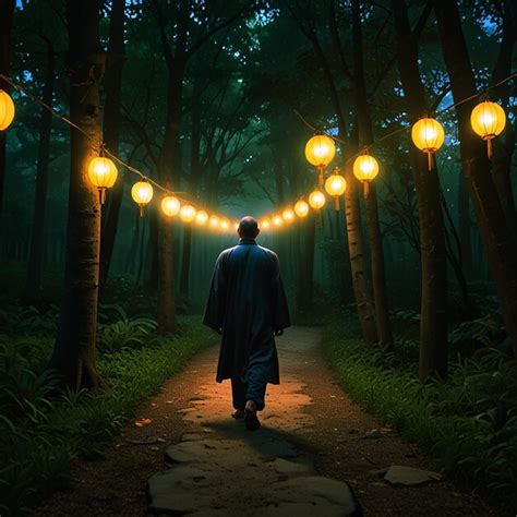 Transformative PathPrompt Generate A Vivid Image Of A Person Walking Premium AI Generated Image