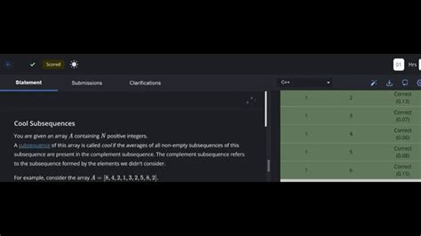 Cool Subsequences Solution Overwrite Introvert Solution Codechef Contest Start173d