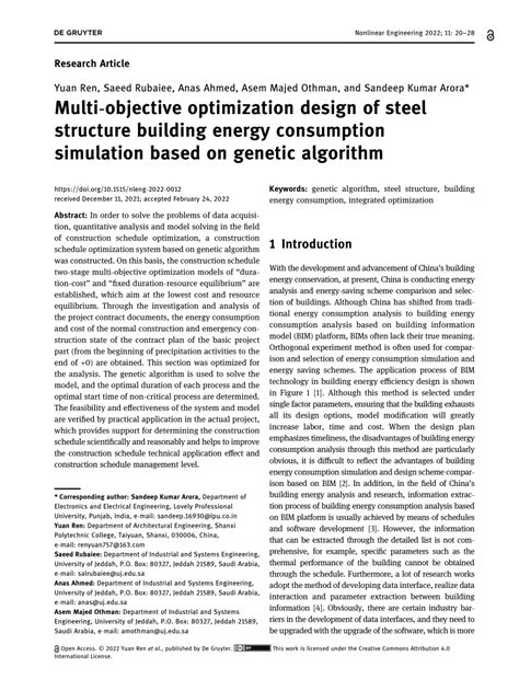 Pdf Multi Objective Optimization Design Of Steel Structure Building Energy Consumption