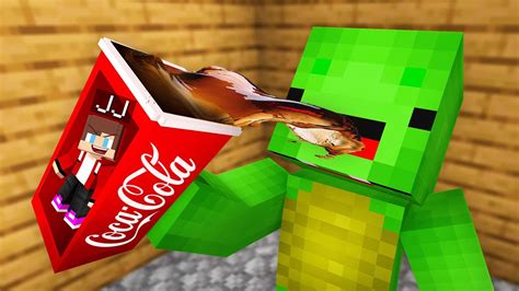 Jj Hide Inside Coca Cola To Prank Mikey In Minecraft Maizen Minecraft Videos
