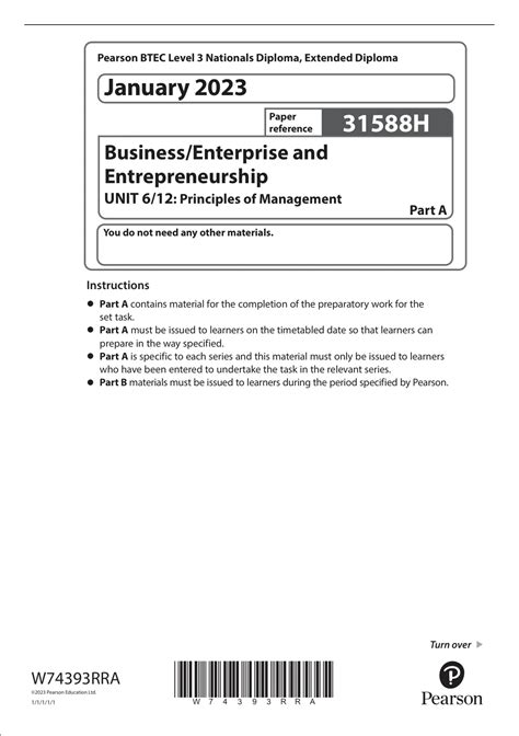 Btec Business Level 3 Exam Unit 6 Principles Of Management Unit 6 Principles Of Management