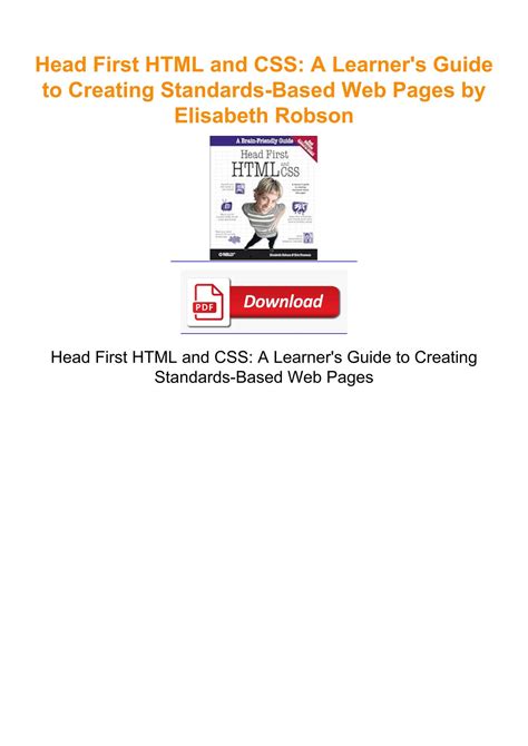Read Head First Html And Css A Learners Guide To Creating By