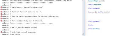 Macros Xparse Error Kernel Missing Colon When Defining A New