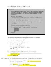 Understanding For Loops And Pseudocode Implementation And Course Hero