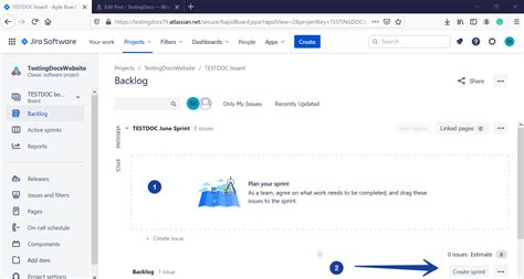 Create A Sprint In Jira Software TestingDocs