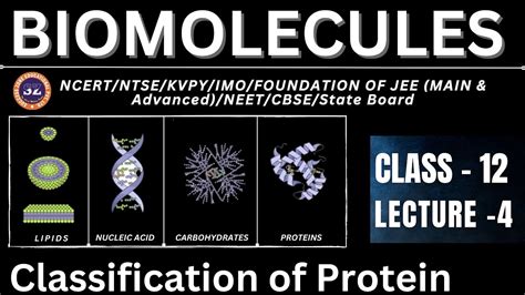 Biomolecules I Classification Of Protein I Lecture 4 I Chemistry I