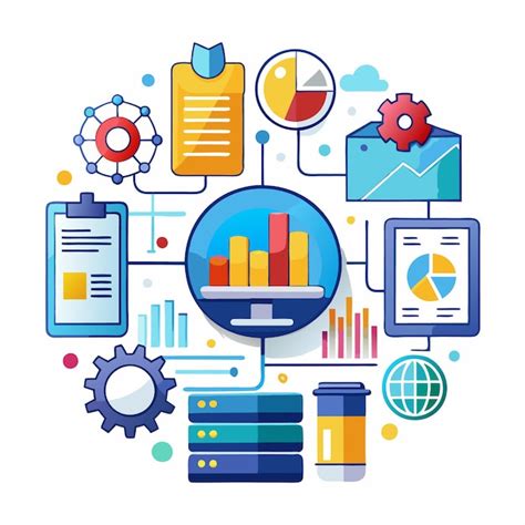 Data Analysis And Management With Server Global Network Chart And Graph
