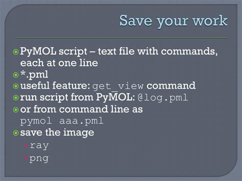 Ppt Pymol Molecular Viewer Pymol Command Language Powerpoint