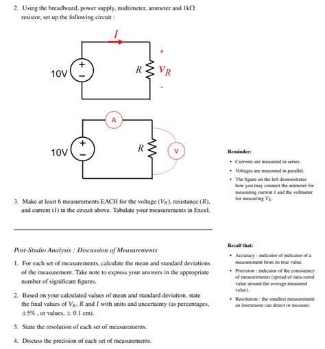 Solved Using The Breadboard Power Supply Multimeter Chegg Com