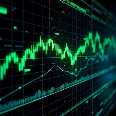 Futuristic Financial Chart High Tech Trading Visualization With Glowing Lines And Data Points